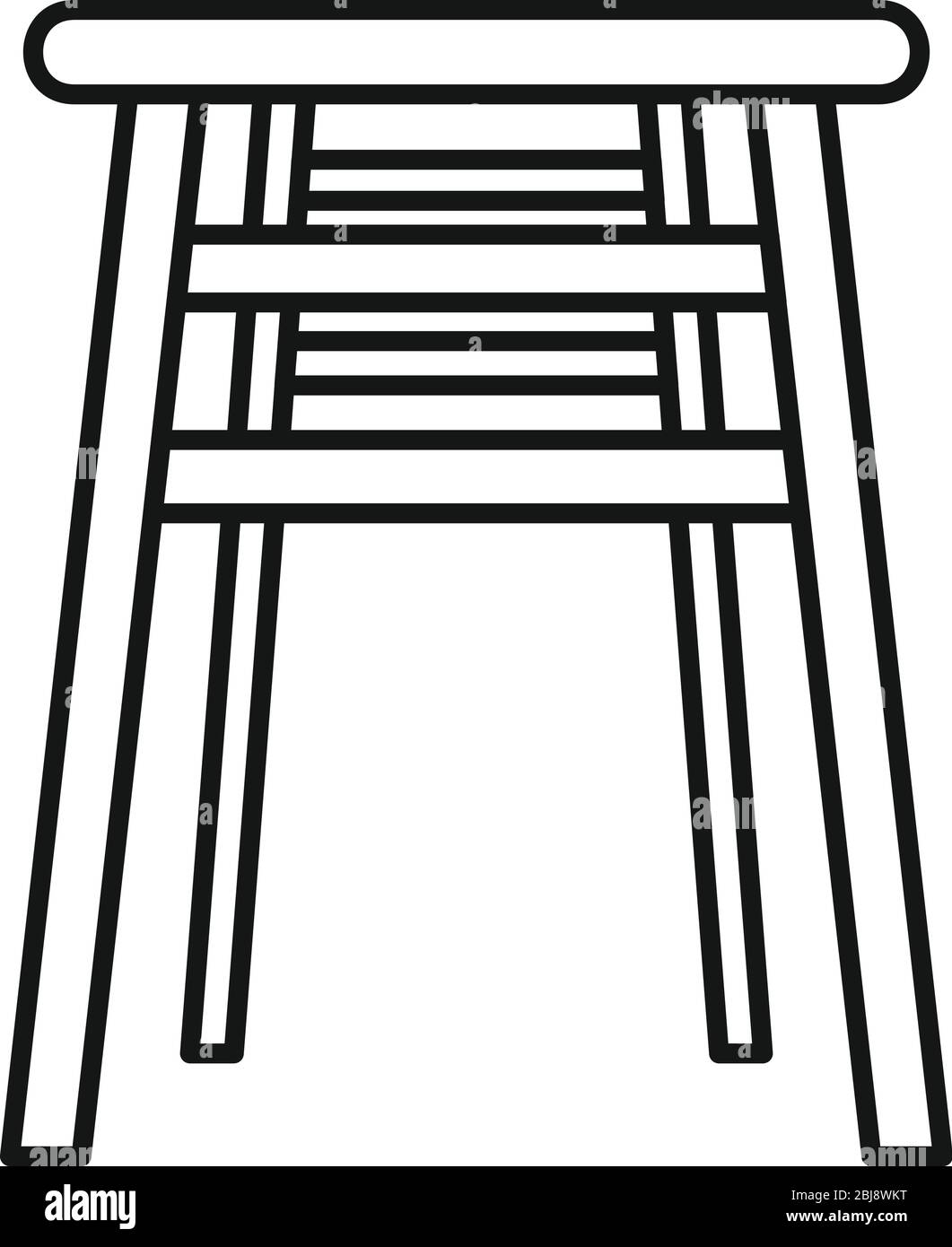 Backless chair icon. Outline backless chair vector icon for web design ...