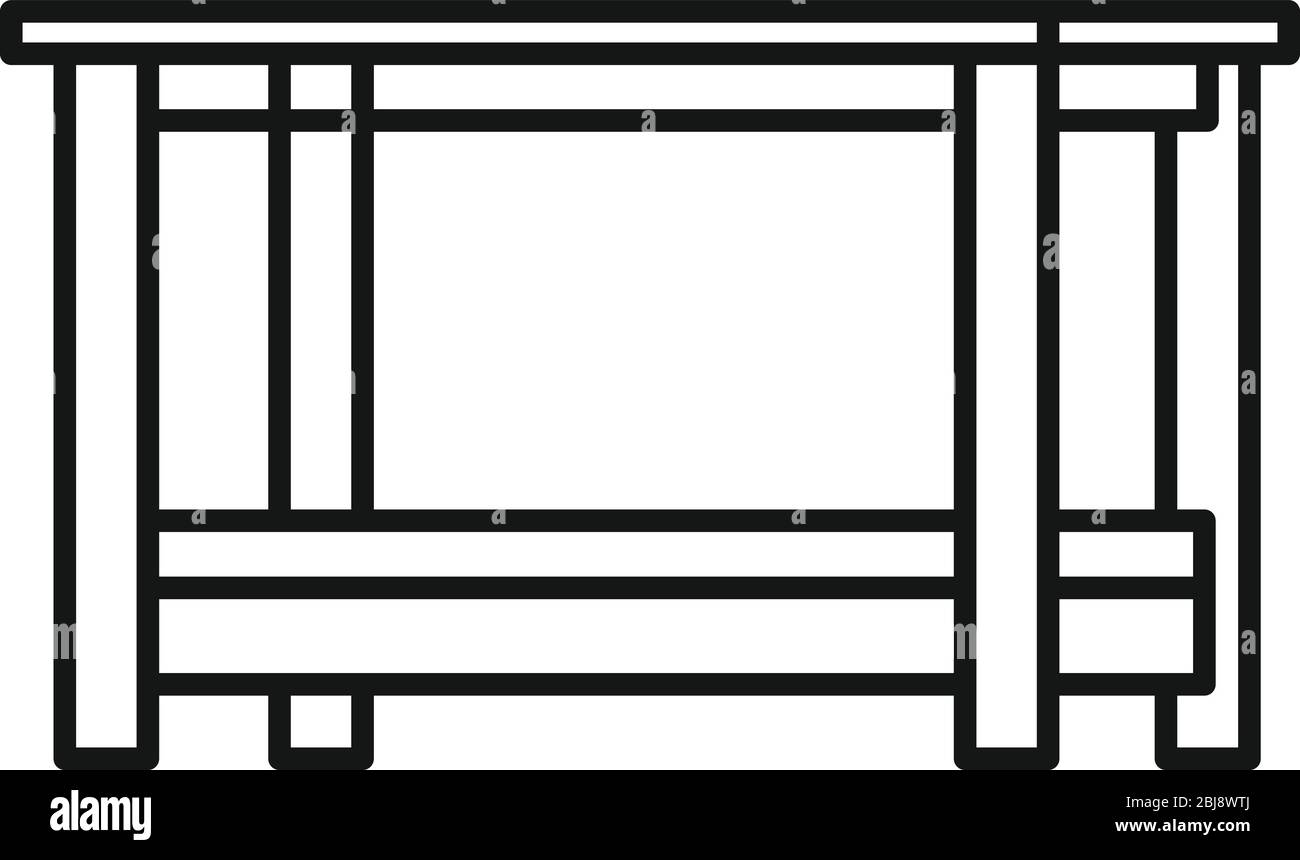 Outdoor table icon. Outline outdoor table vector icon for web design ...