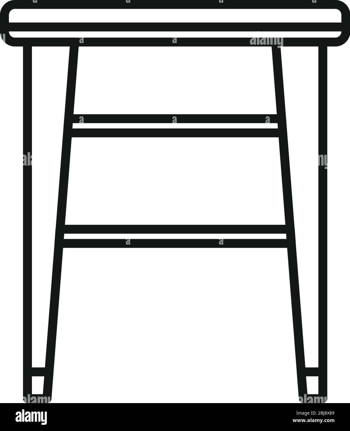 Classic backless chair icon. Outline classic backless chair vector icon ...