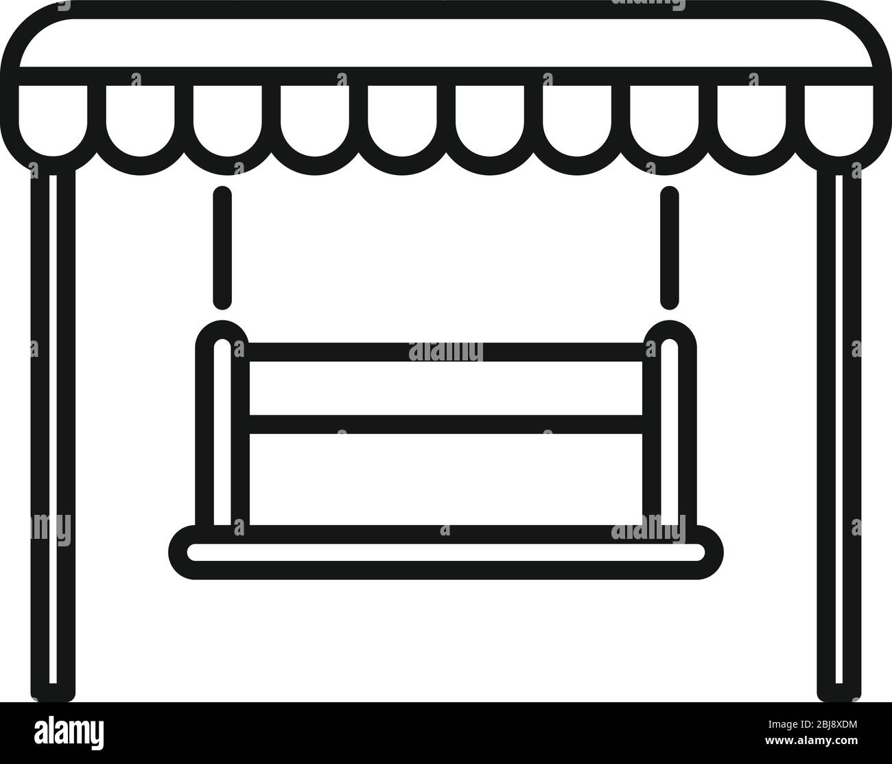Swing garden chair icon. Outline swing garden chair vector icon for web ...