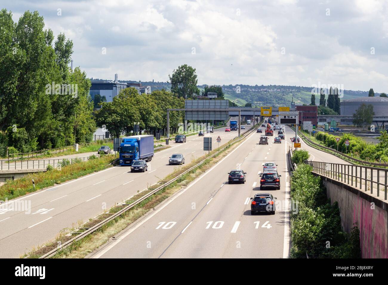 German autobahn motorway exit sign hi-res stock photography and images ...