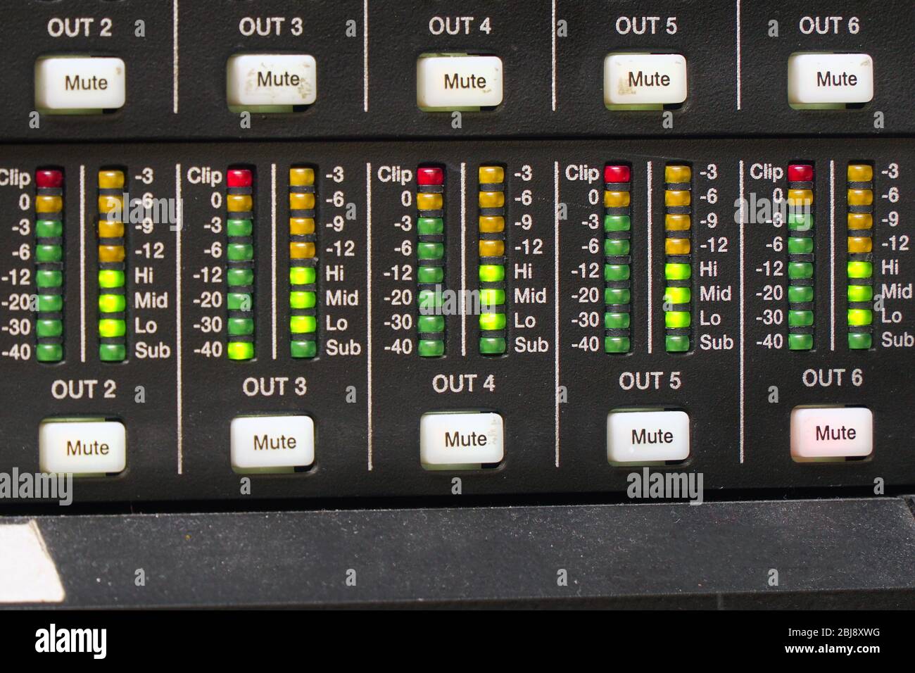 The volume indicator on the amplifier panel Stock Photo - Alamy