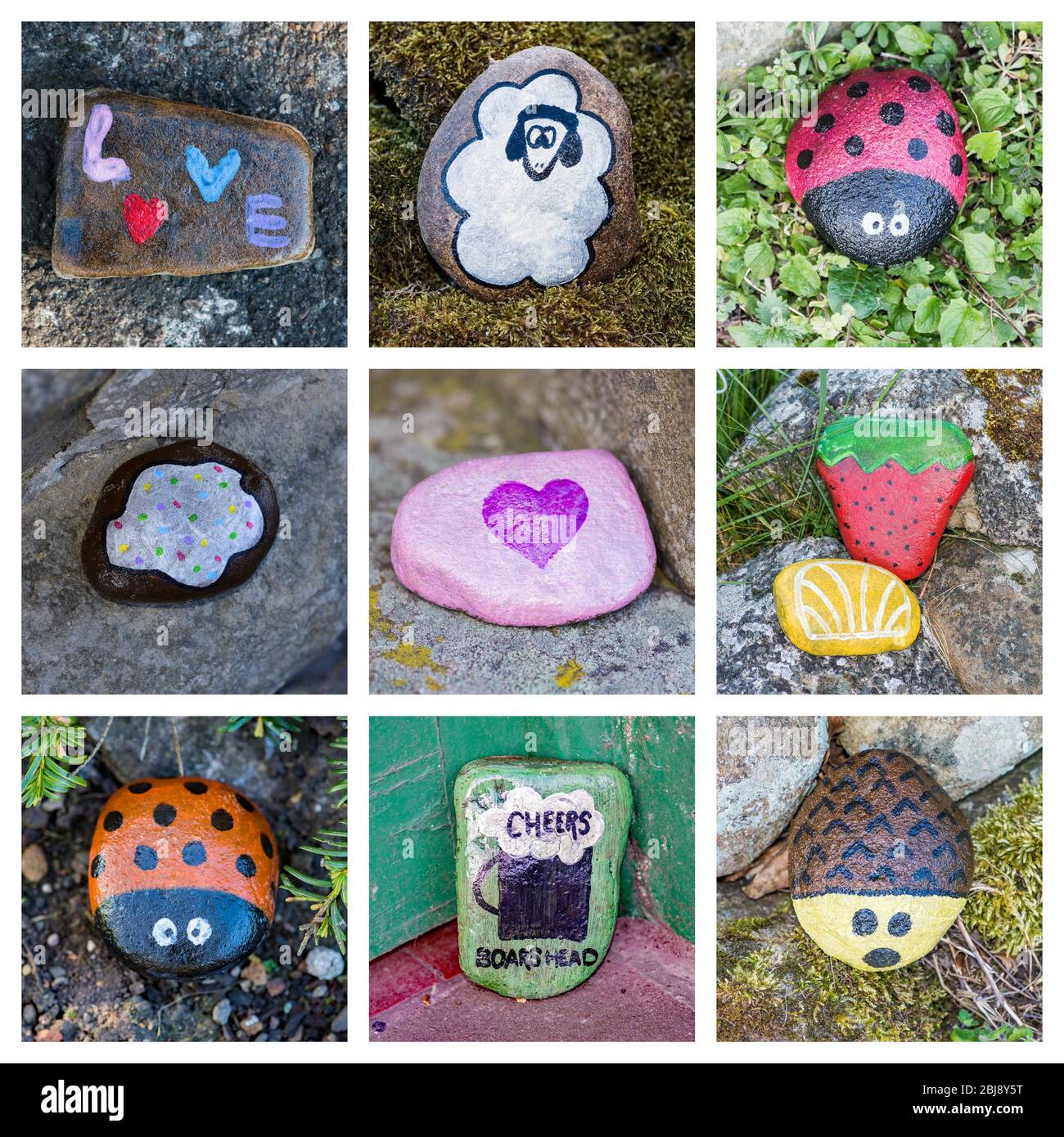 Painted stone wall Cut Out Stock Images & Pictures - Alamy