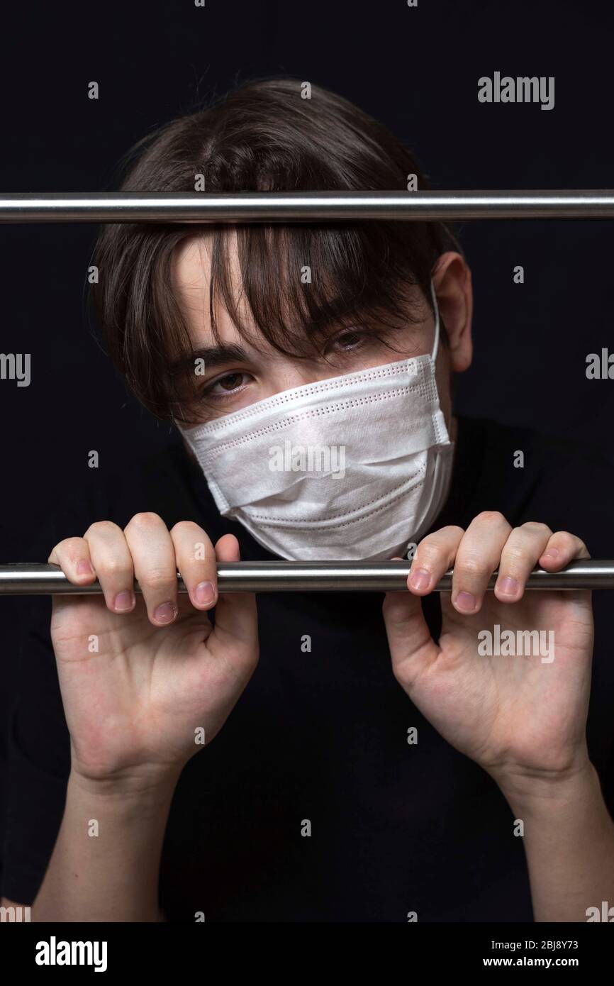 child in a cage, the concept of restriction of freedom and violation of ...