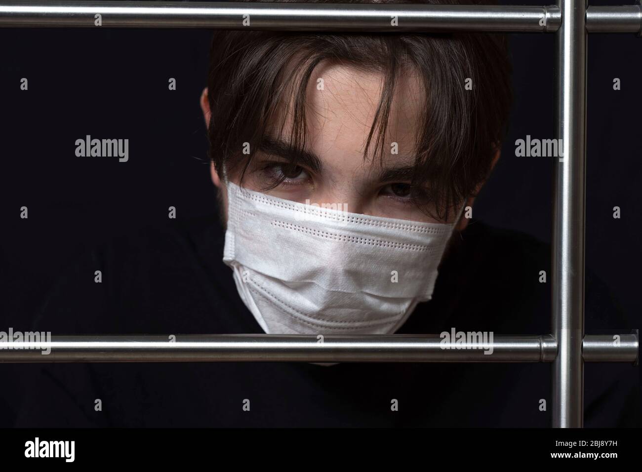 child in a cage, the concept of restriction of freedom and violation of ...