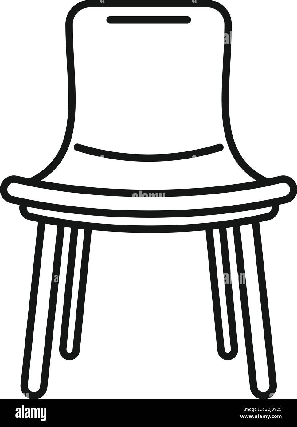Summer outdoor chair icon. Outline summer outdoor chair vector icon for ...