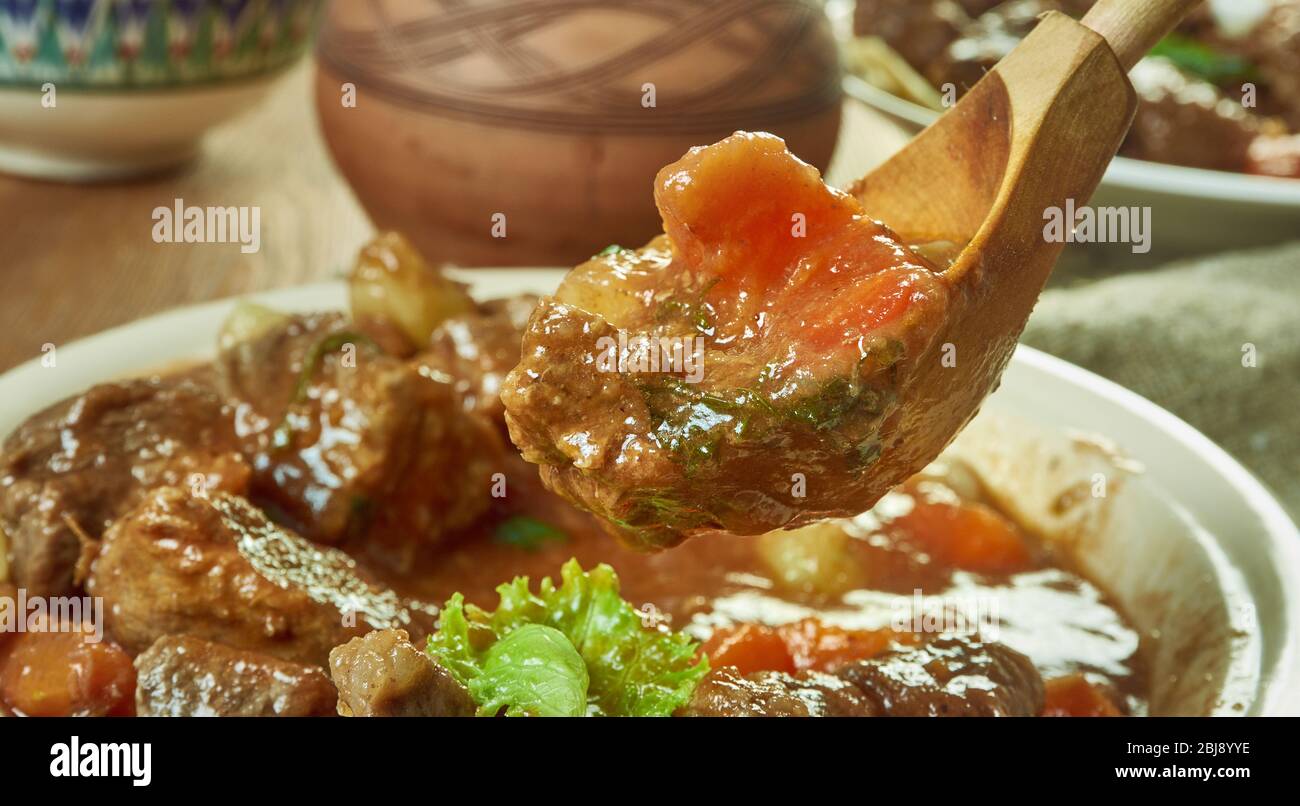 Railway lamb curry, delicious Anglo-Indian recipe close up Stock Photo ...