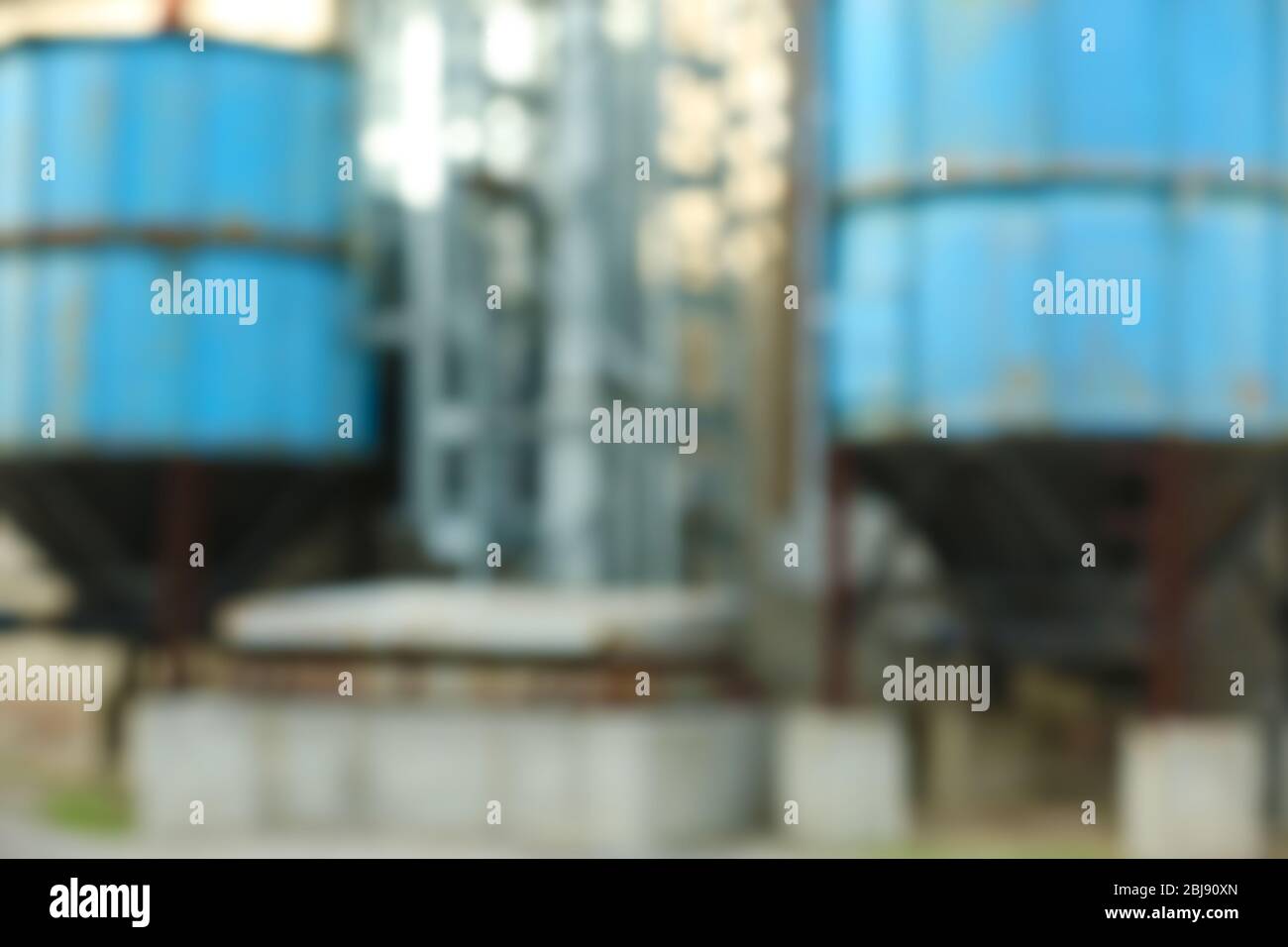 Old big blue tanks hi-res stock photography and images - Alamy