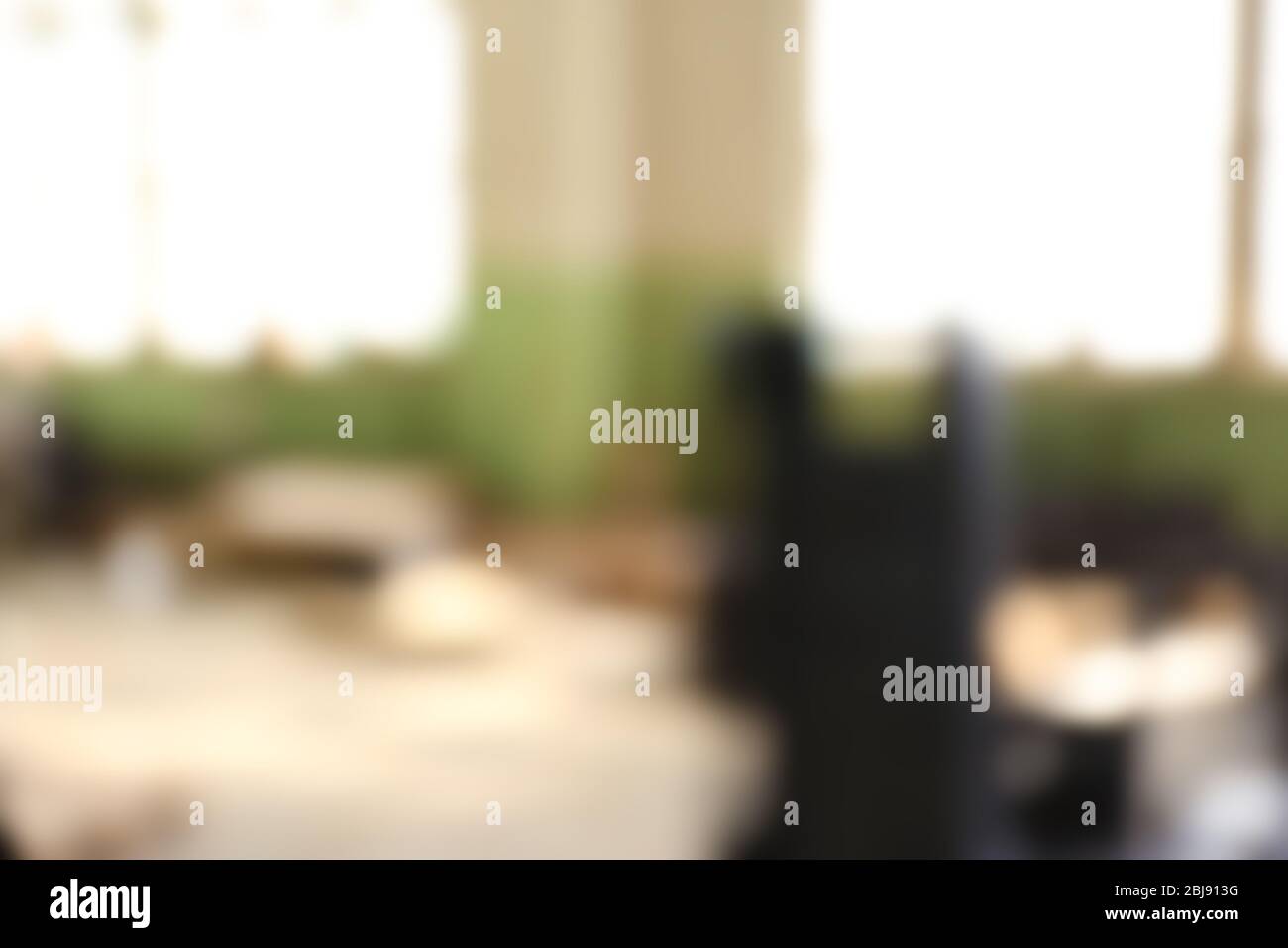 Blurred background of garage interior Stock Photo - Alamy