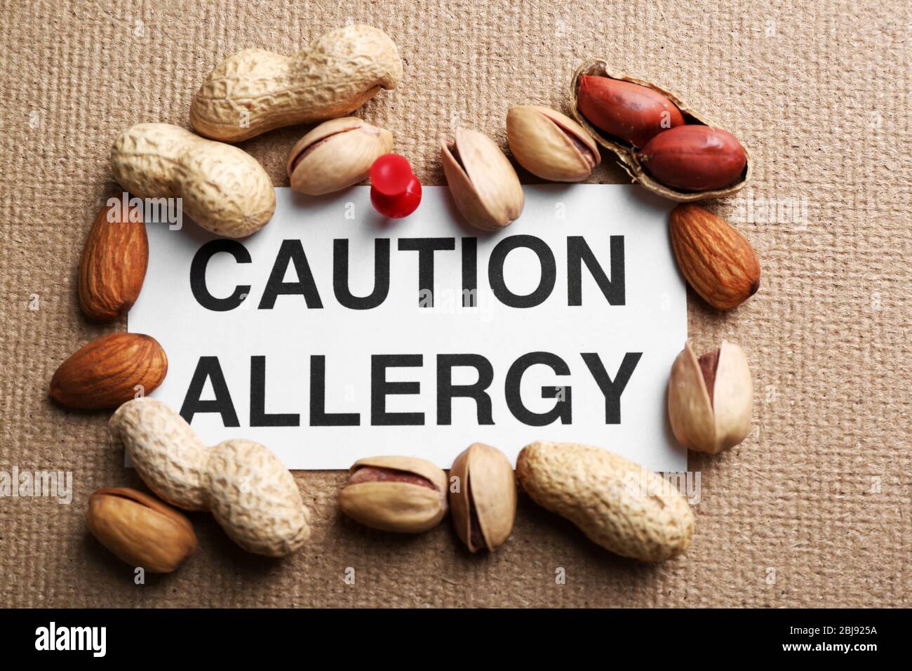 Nut allergy sign hi-res stock photography and images - Alamy