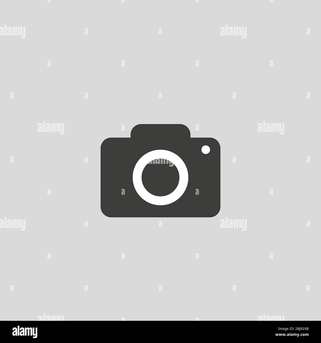 Camera icon, flat photo camera vector isolated. Modern simple snapshot ...