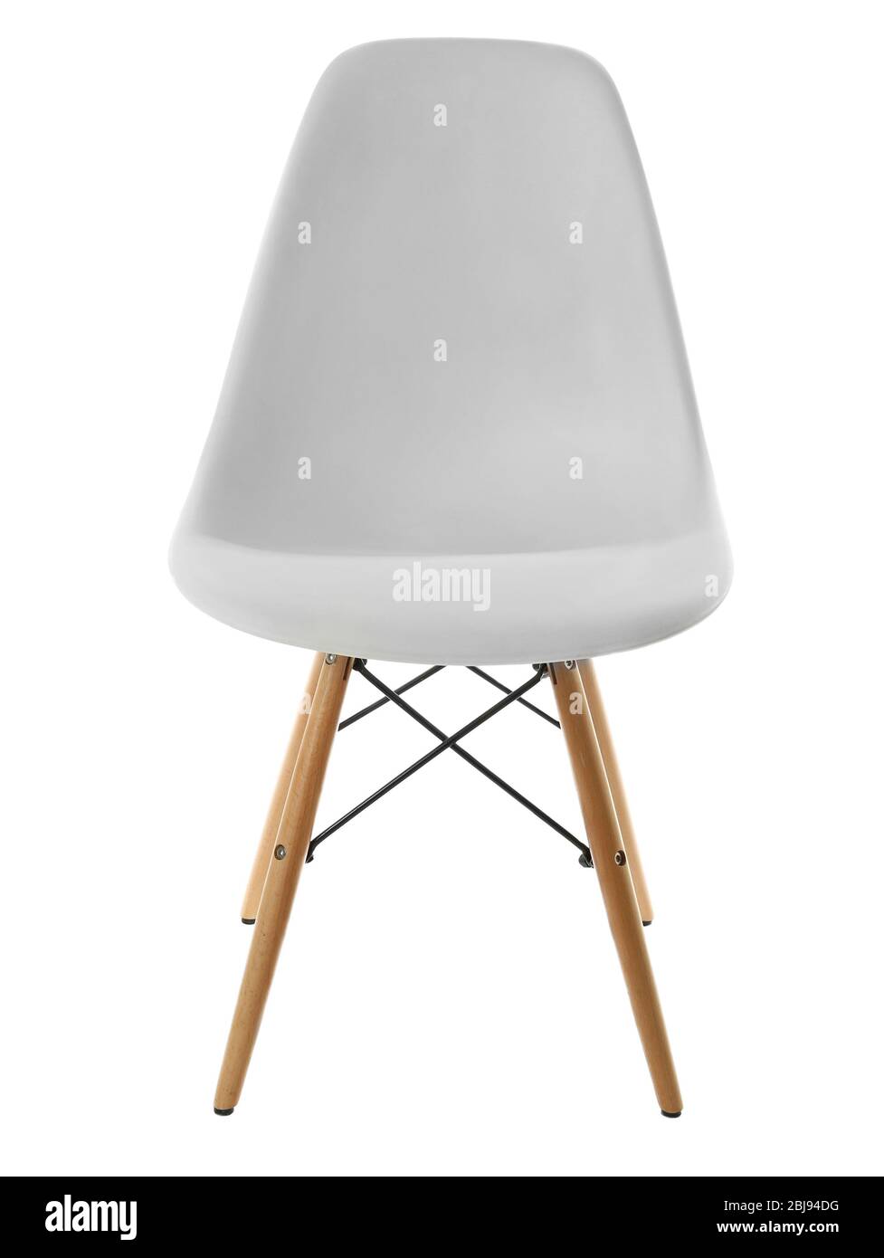 White chair, isolated on white Stock Photo - Alamy