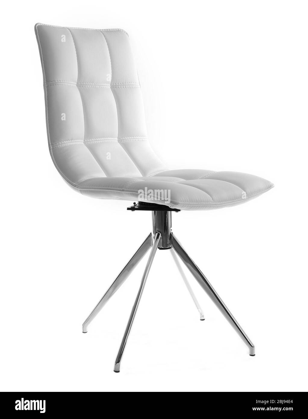 White chair, isolated on white Stock Photo - Alamy