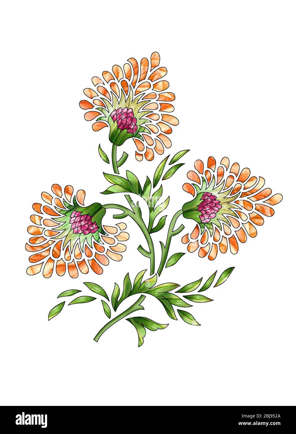 Vintage flower motif Cut Out Stock Images & Pictures - Alamy