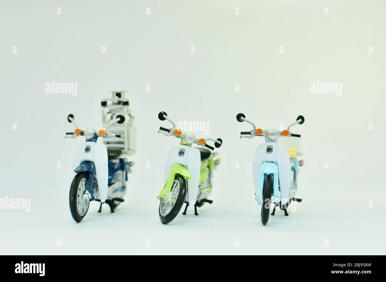 Motorcycle toy in white background Stock Photo - Alamy
