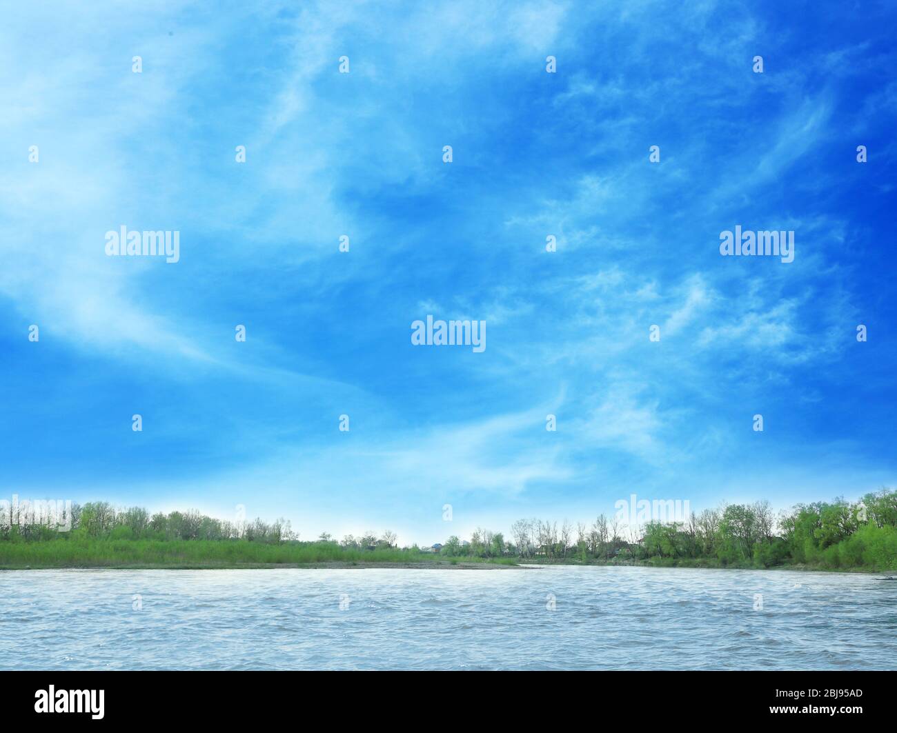 Landscape of river Stock Photo - Alamy