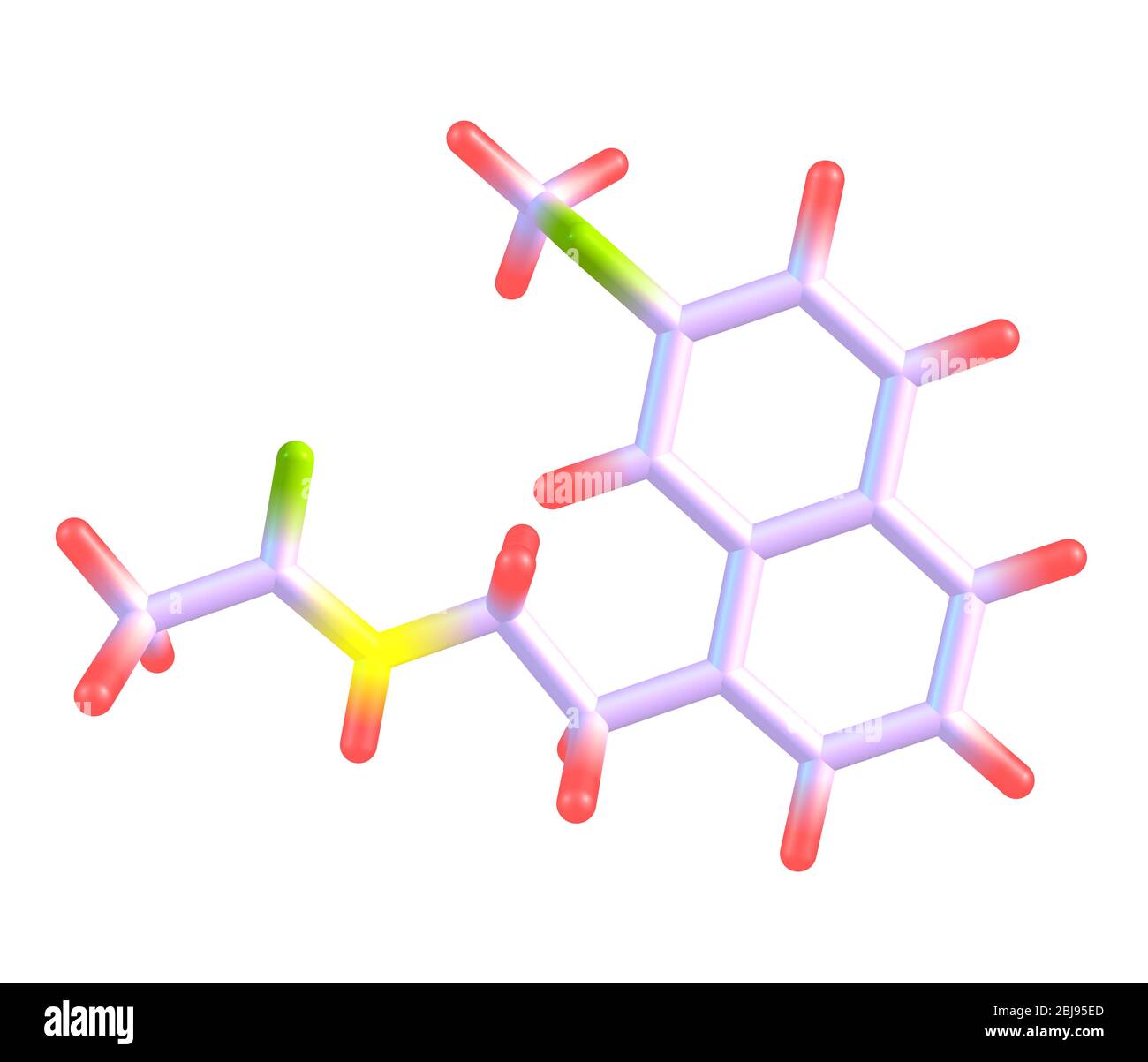 A molecular model of Agomelatine (Valdoxan, Melitor or Tymanax) used to ...