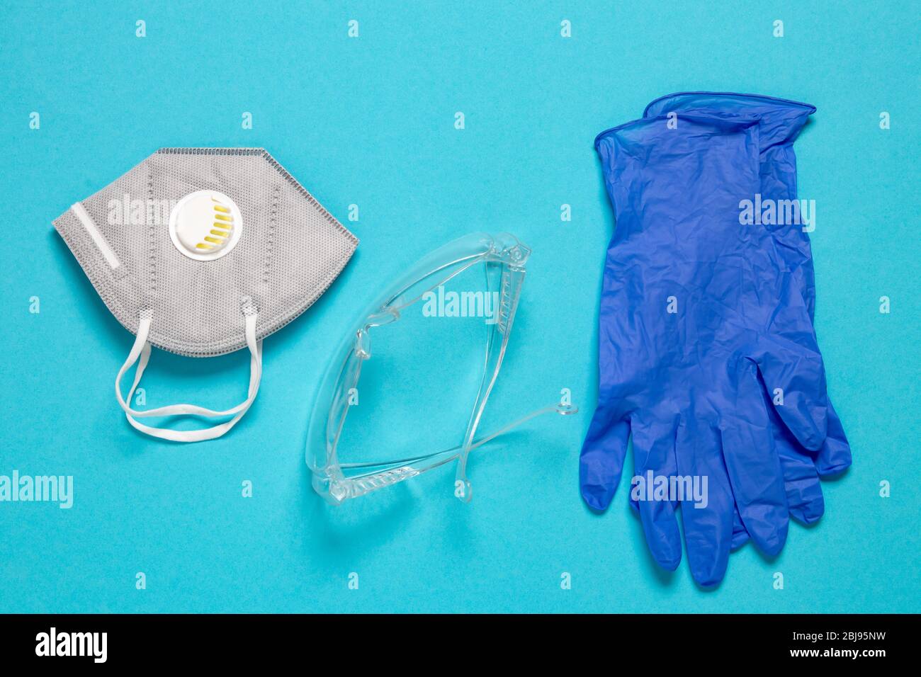 Coronavirus protective measures. Close-up of a N95 face mask or ...