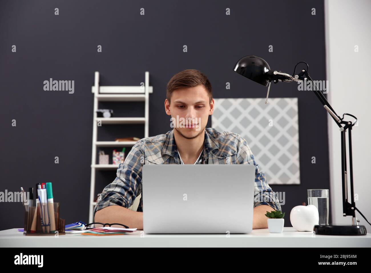 Man computer book plant hi-res stock photography and images - Alamy