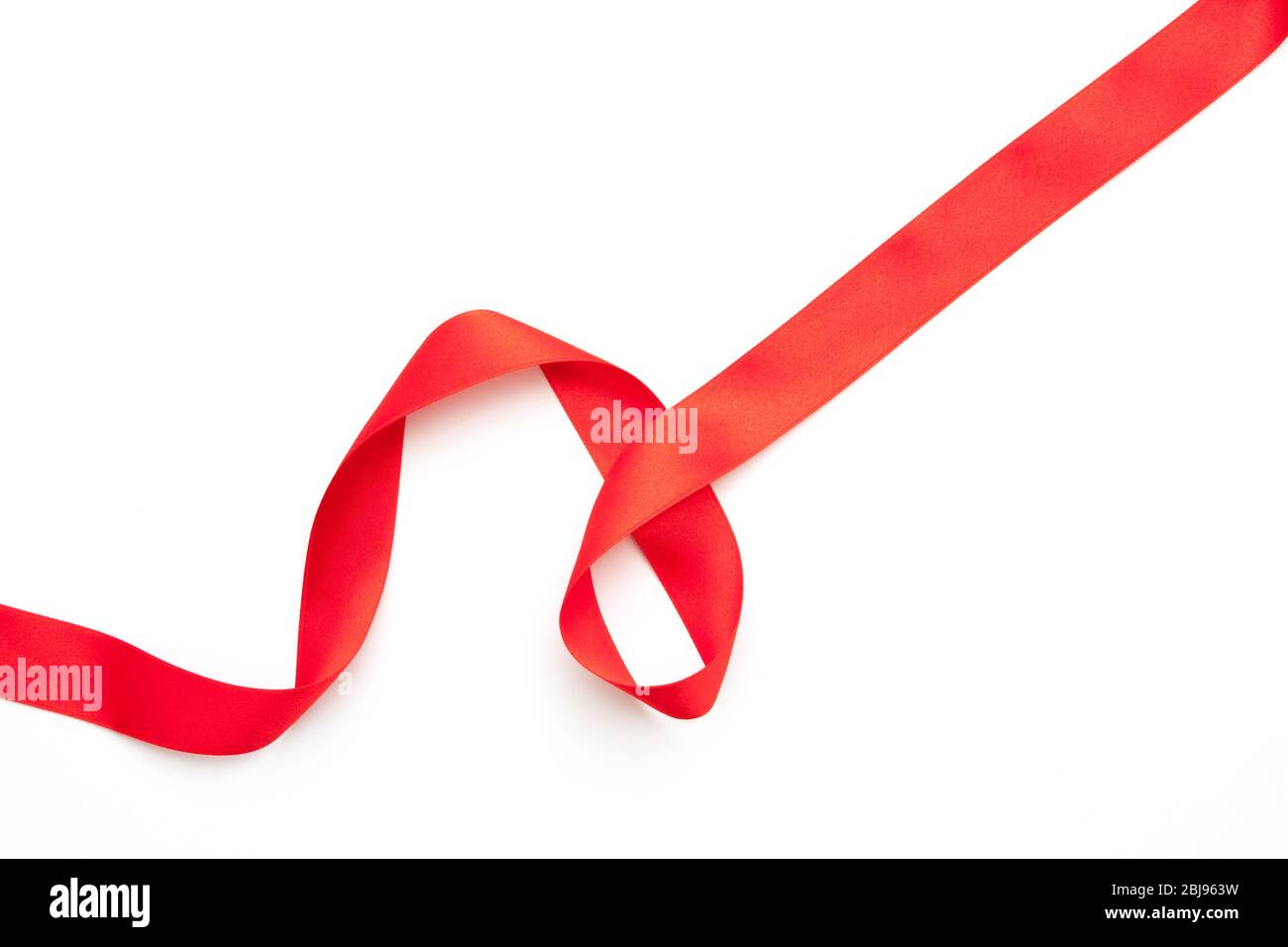 red ribbon border isolated on white background Stock Photo - Alamy