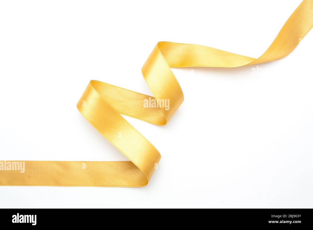 golden ribbon border isolated on white background Stock Photo - Alamy
