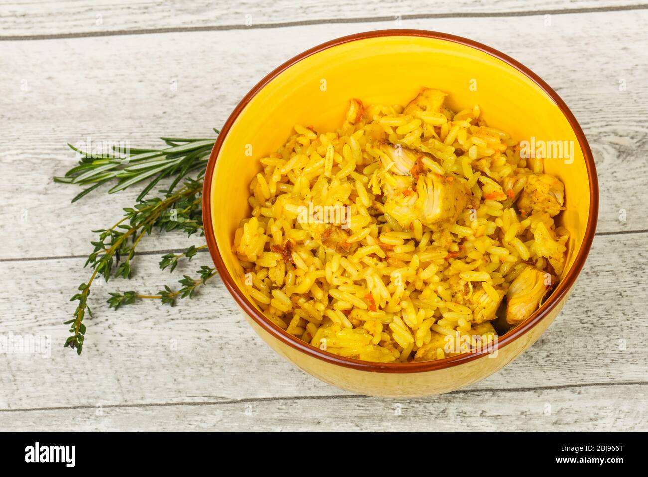 Uzbek traditional Plov with turkey Stock Photo - Alamy