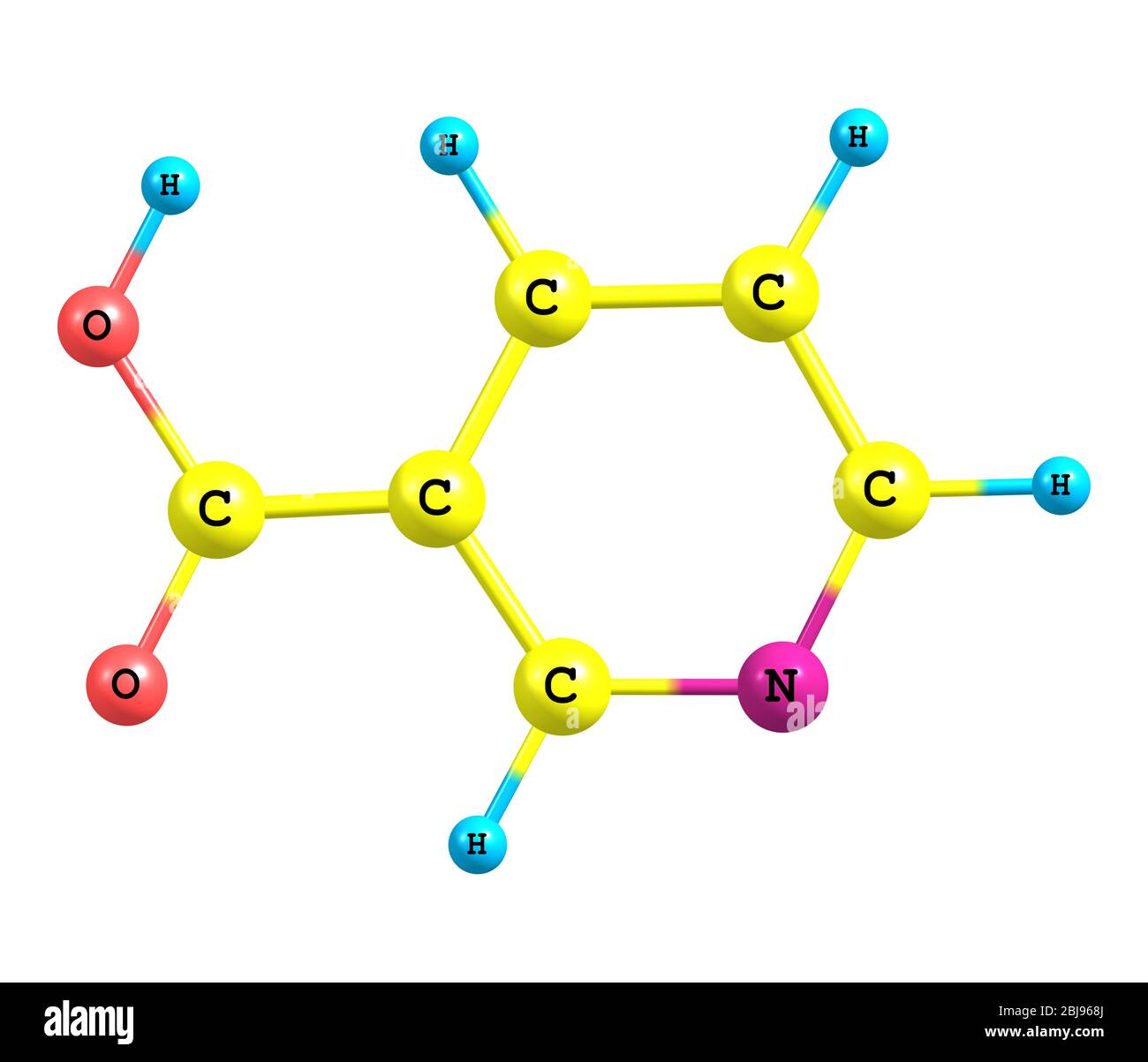 Vitamin b3 niacin molecule chemical hi-res stock photography and images ...