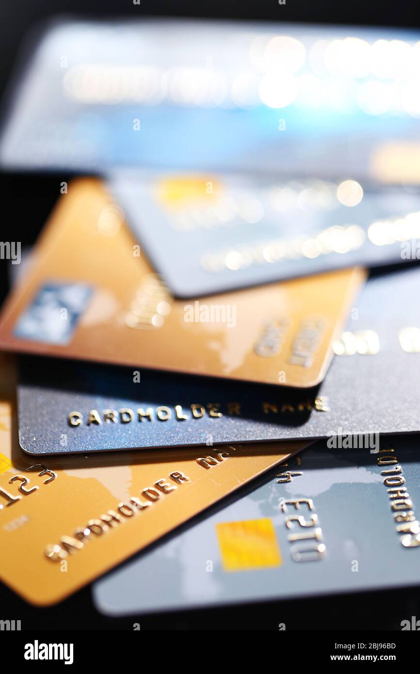 Credit cards, close up Stock Photo - Alamy