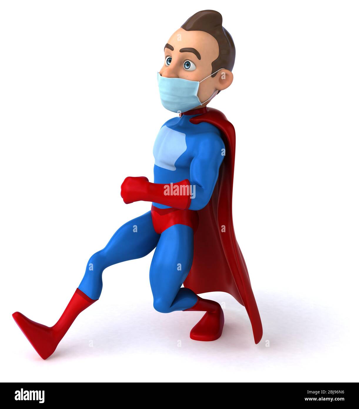 3D illustration of a cartoon character with a mask Stock Photo - Alamy