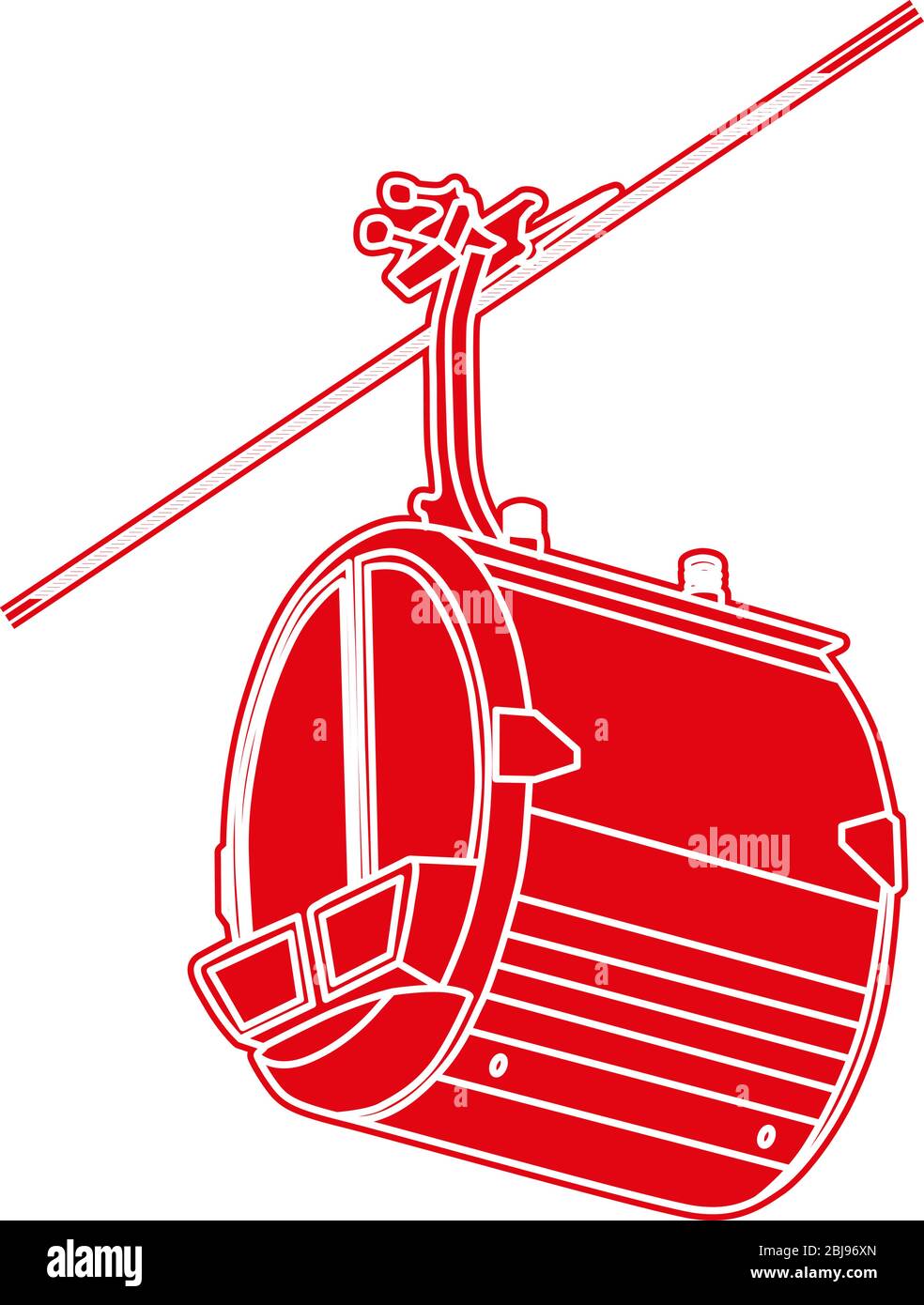 Cable car cabin - Vector Illustration Stock Vector Image & Art - Alamy