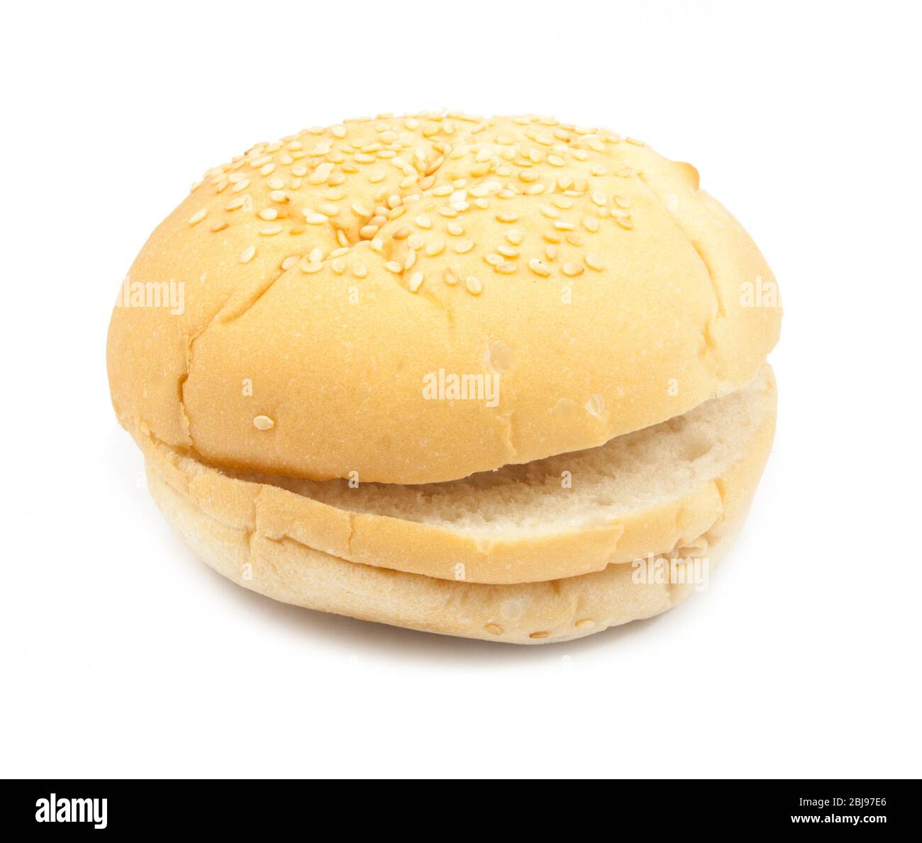 burger bread isolated on white background Stock Photo - Alamy