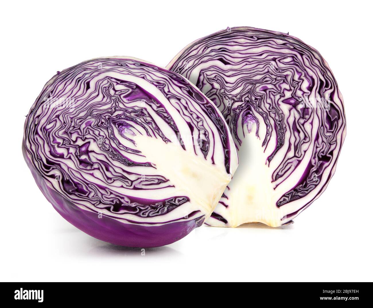 red cabbage isolated on white Stock Photo - Alamy