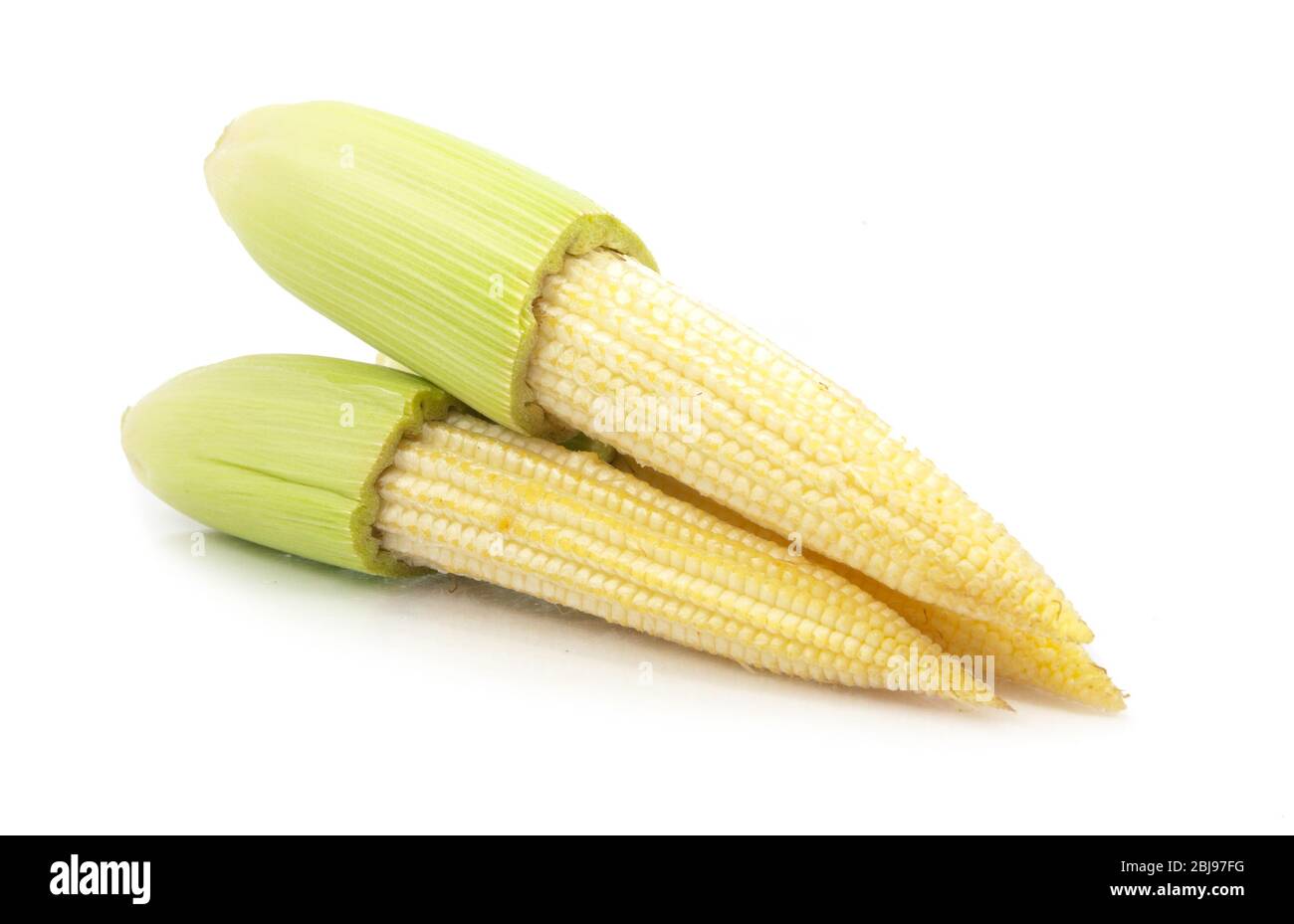 baby corn isolated on white background Stock Photo - Alamy