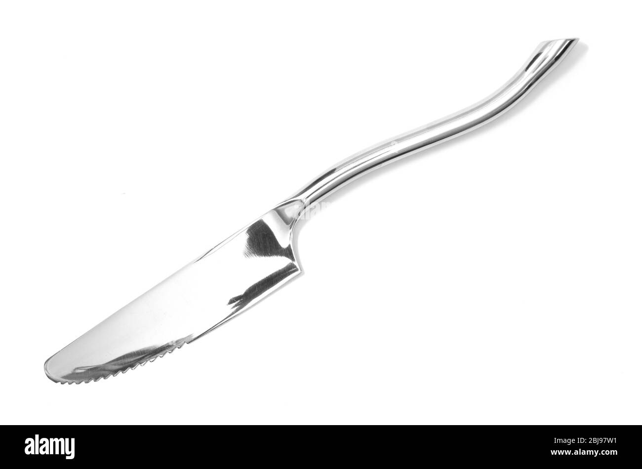 steel metal table knife isolated over white background Stock Photo - Alamy