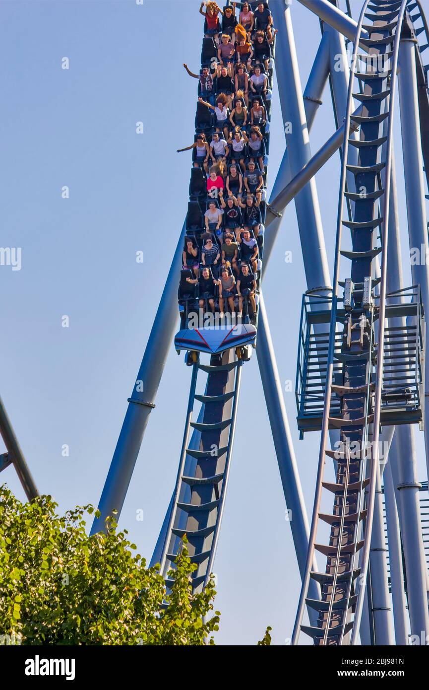Roller coaster in Europapark, Rust, Germany Stock Photo - Alamy