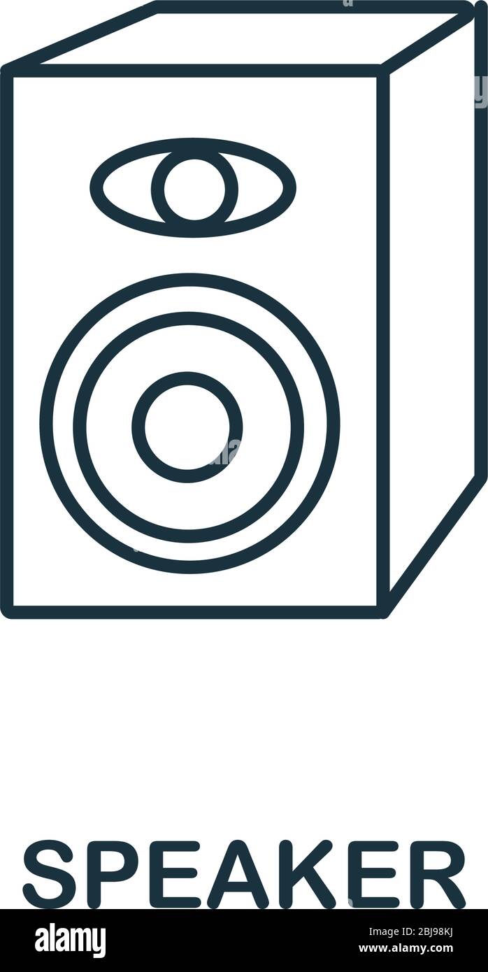 Speaker icon from party collection. Simple line element Speaker symbol ...