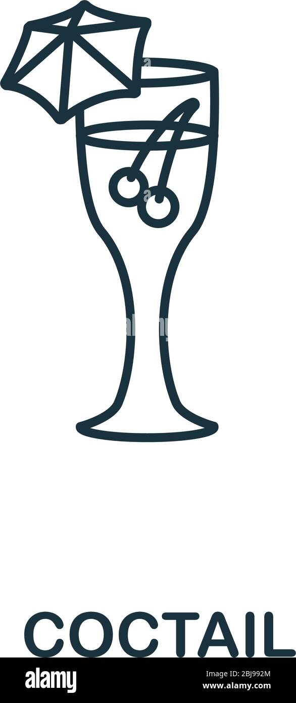 Cocktail icon from party collection. Simple line element Cocktail ...
