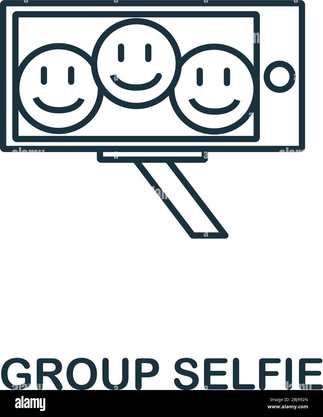 Group Selfie Icon From Party Collection Simple Line Element Group