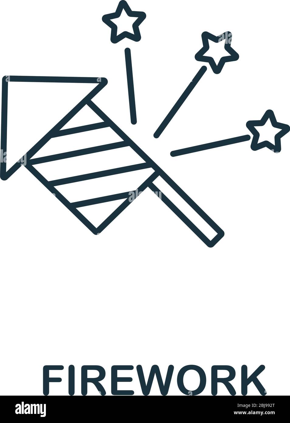 Firework icon from party collection. Simple line element Firework ...