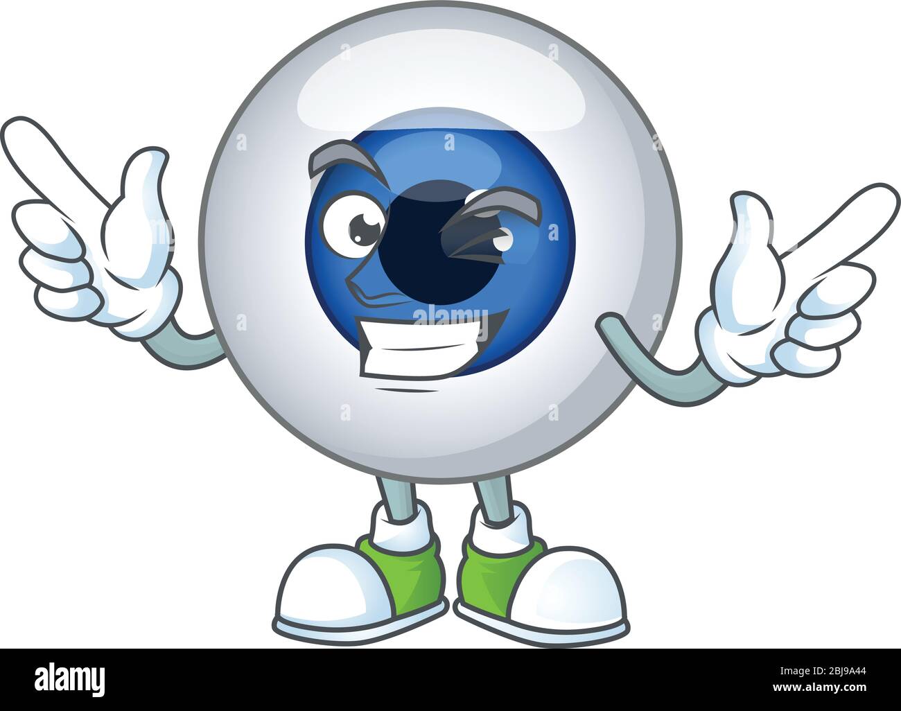 Cartoon character design concept of human eye ball cartoon design style ...