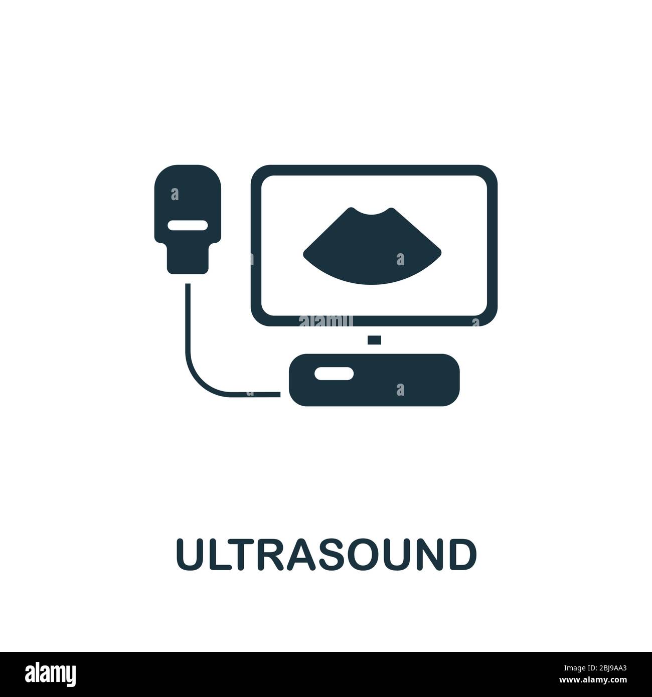 Ultrasound icon. Simple illustration from medical equipment collection ...
