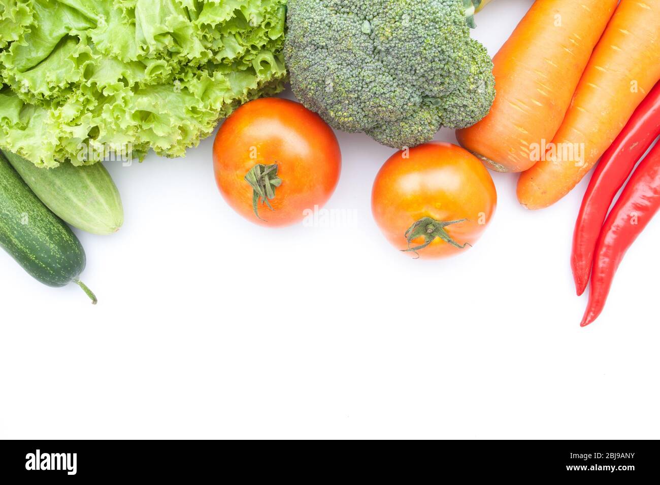 vegetables isolated on white background Stock Photo - Alamy