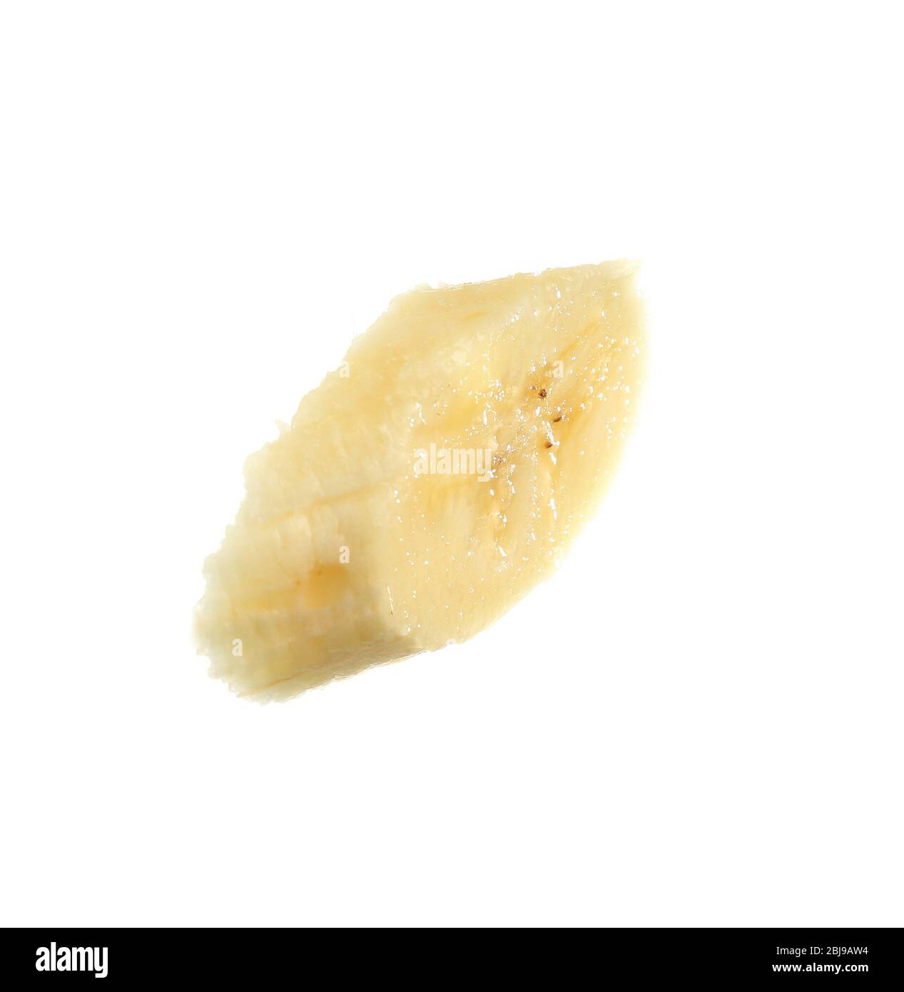 Piece of banana on white background Stock Photo - Alamy