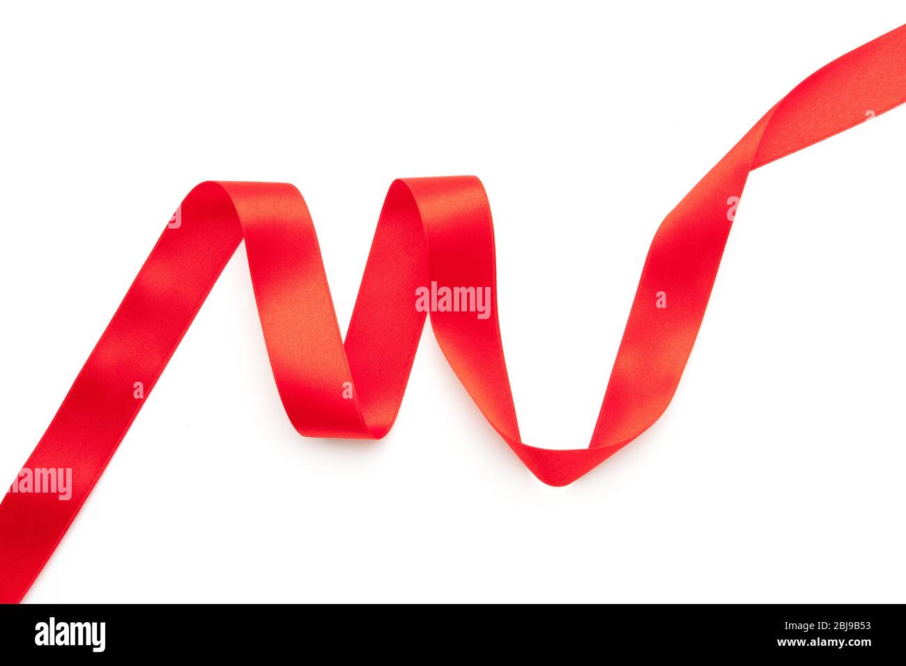 red ribbon border isolated on white background Stock Photo - Alamy