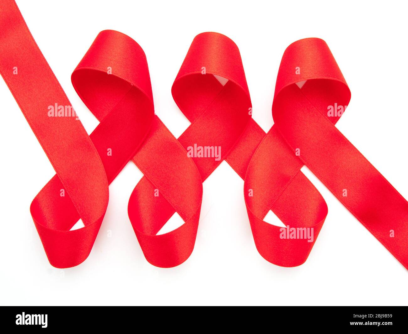red ribbon border isolated on white background Stock Photo - Alamy
