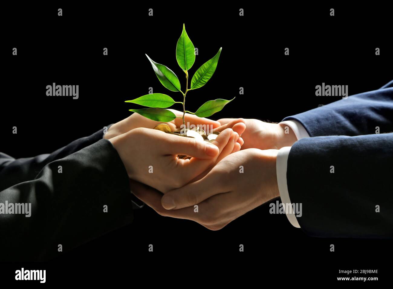 Two open hands holding handful hi-res stock photography and images - Alamy