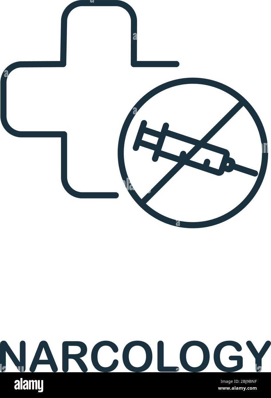 Narcology icon from medical collection. Simple line element Narcology ...