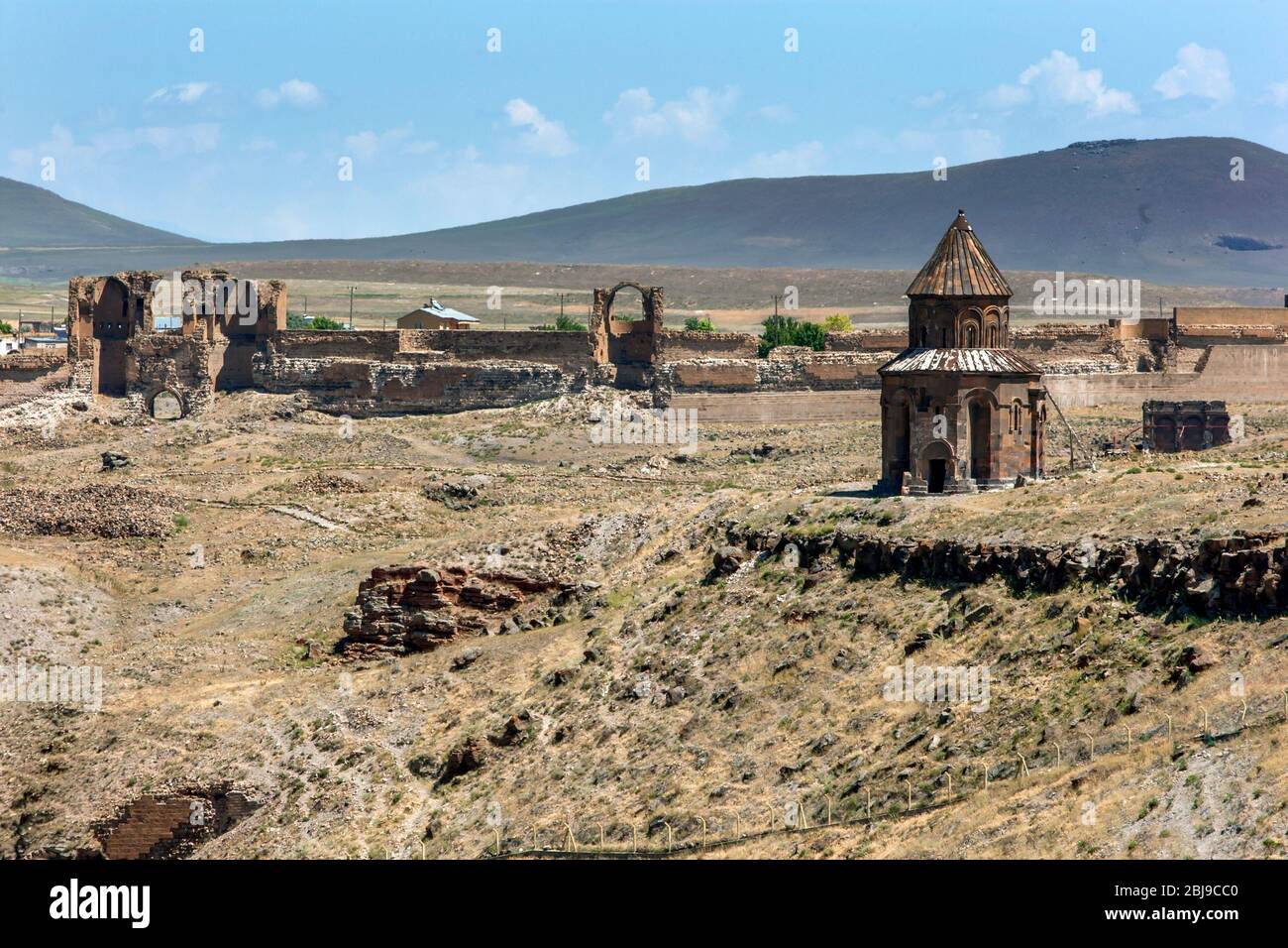 he ruins of Ani in Turkey including the city wall and Church of St ...