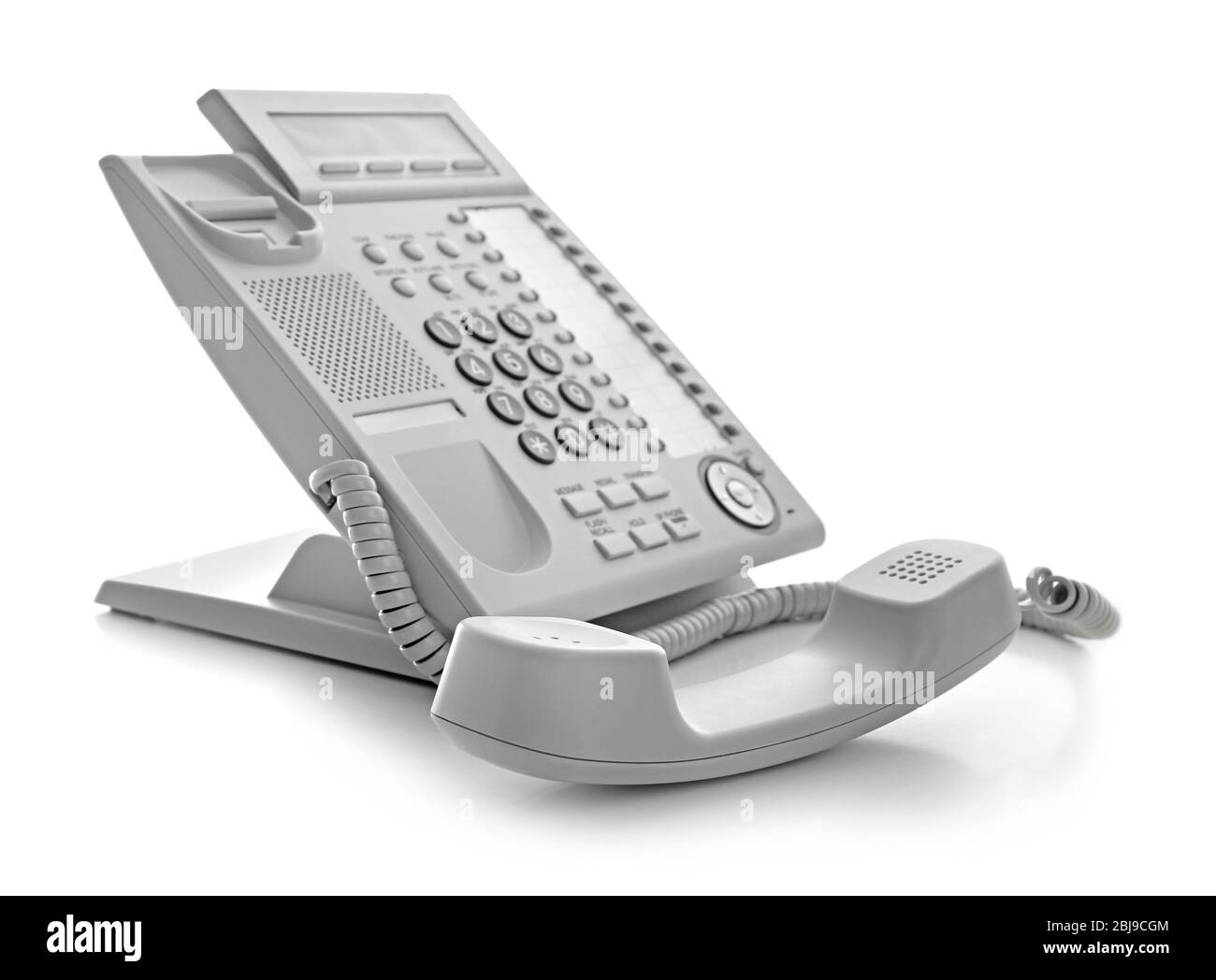 Modern office IP telephone set isolated on the white Stock Photo - Alamy