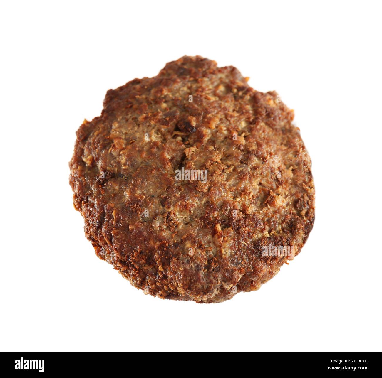 Burger patty on white background Stock Photo - Alamy